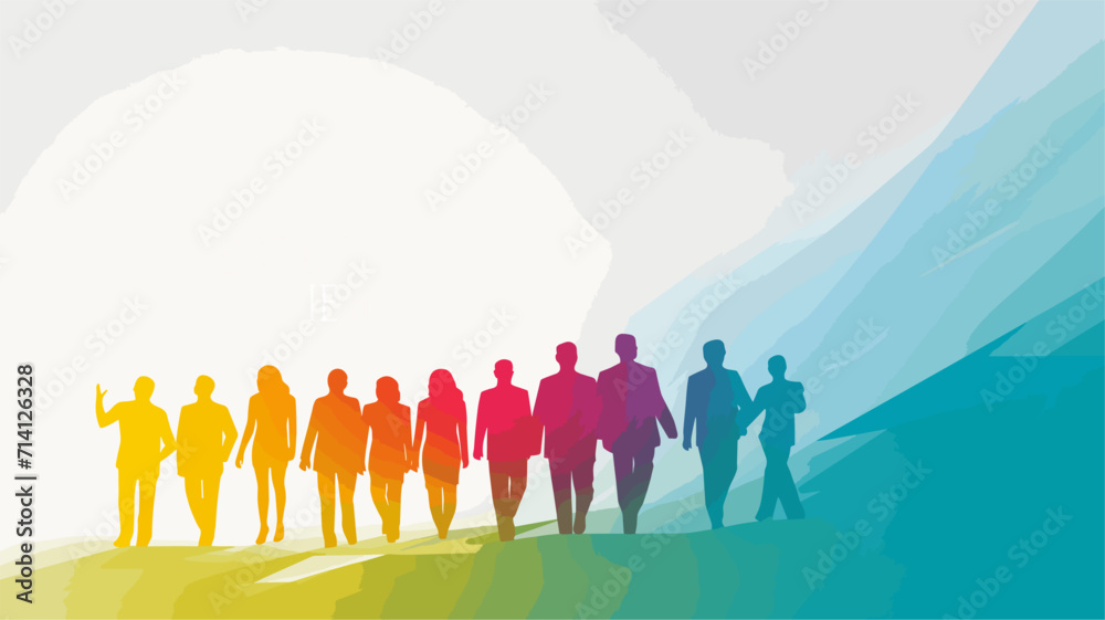 motivational qualities of leadership in a vector scene featuring ...