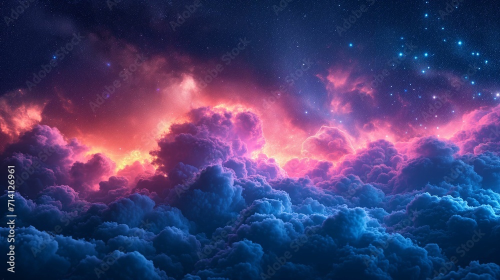 High-Resolution Celestial Texture: Gradient of a Starry Night Sky with ...