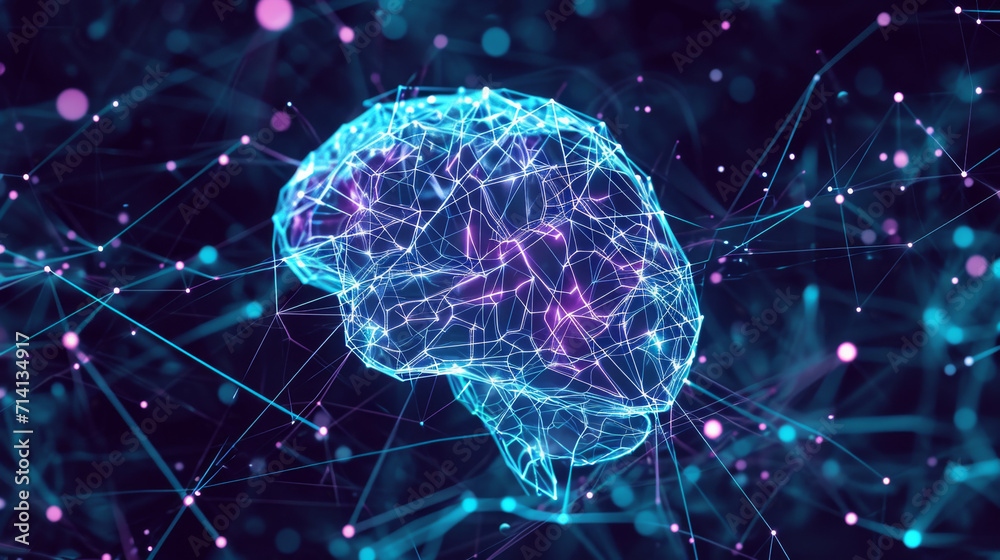 Neural Networks Embodied: Luminous Brain Illustration on Electronic Circuit Board Depicting AI ...