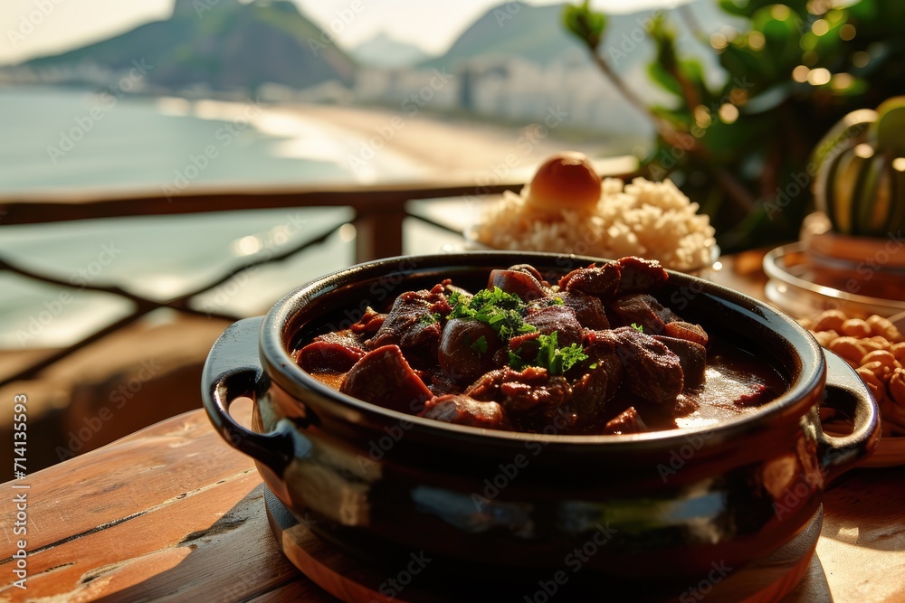Savoring Brazil: A Plate of Traditional Brazilian Feijoada Takes Center ...