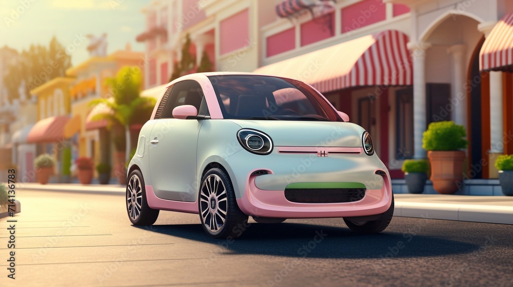 Small electric micro car. Due to the super compact size of the cars ...