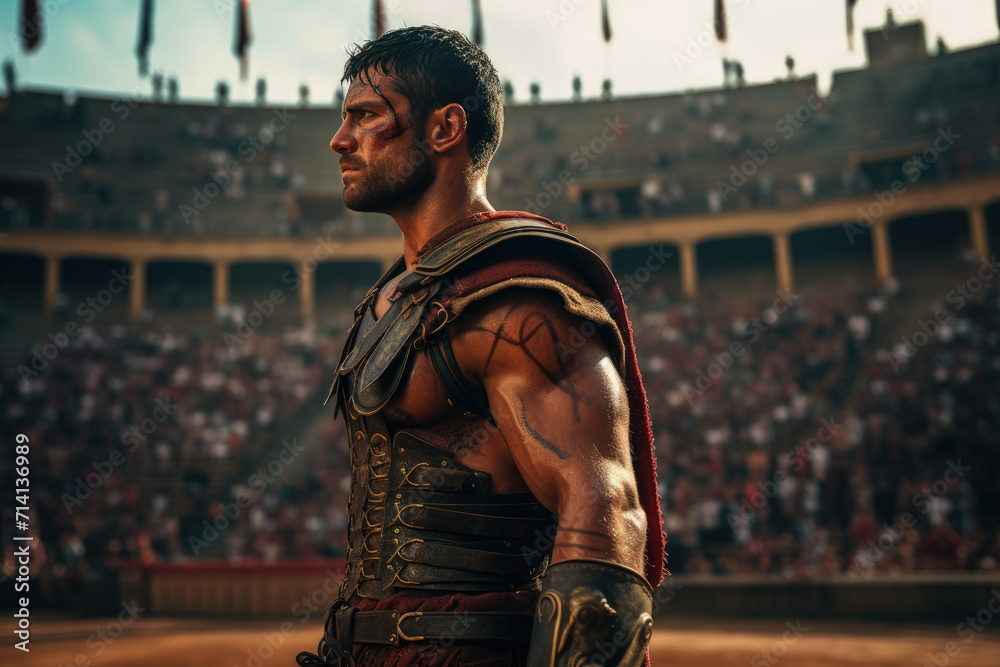 This scene highlights a gladiator's strength and courage in the ...