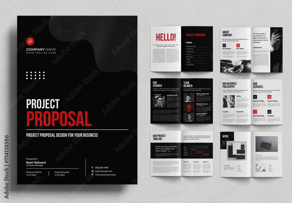 Project Proposal Template Stock Template | Adobe Stock