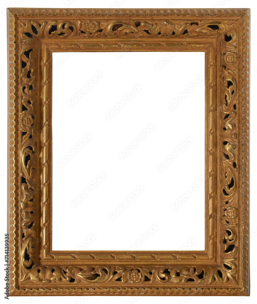Patterned picture frame on a transparent background, in PNG format ...