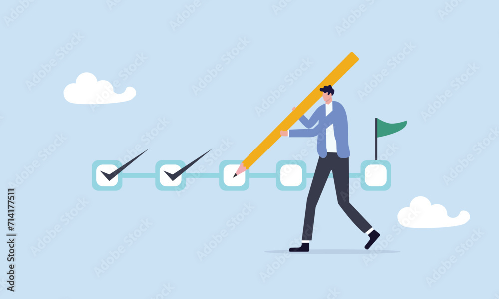 Project tracking, goal tracker, task completion or checklist to remind ...