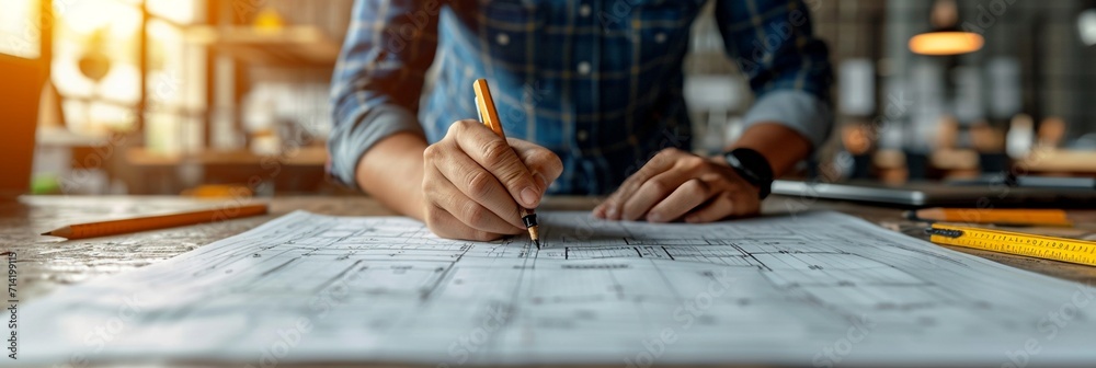 Team Engineer drawing graphic planning and meeting for architectural ...