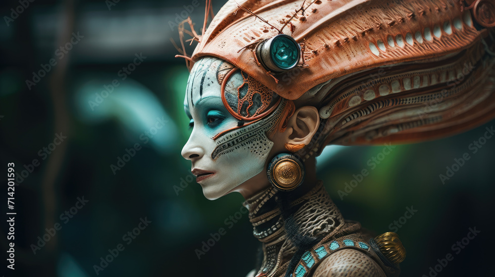 Non-human biological entity image in post apocalyptic suit, creative ...