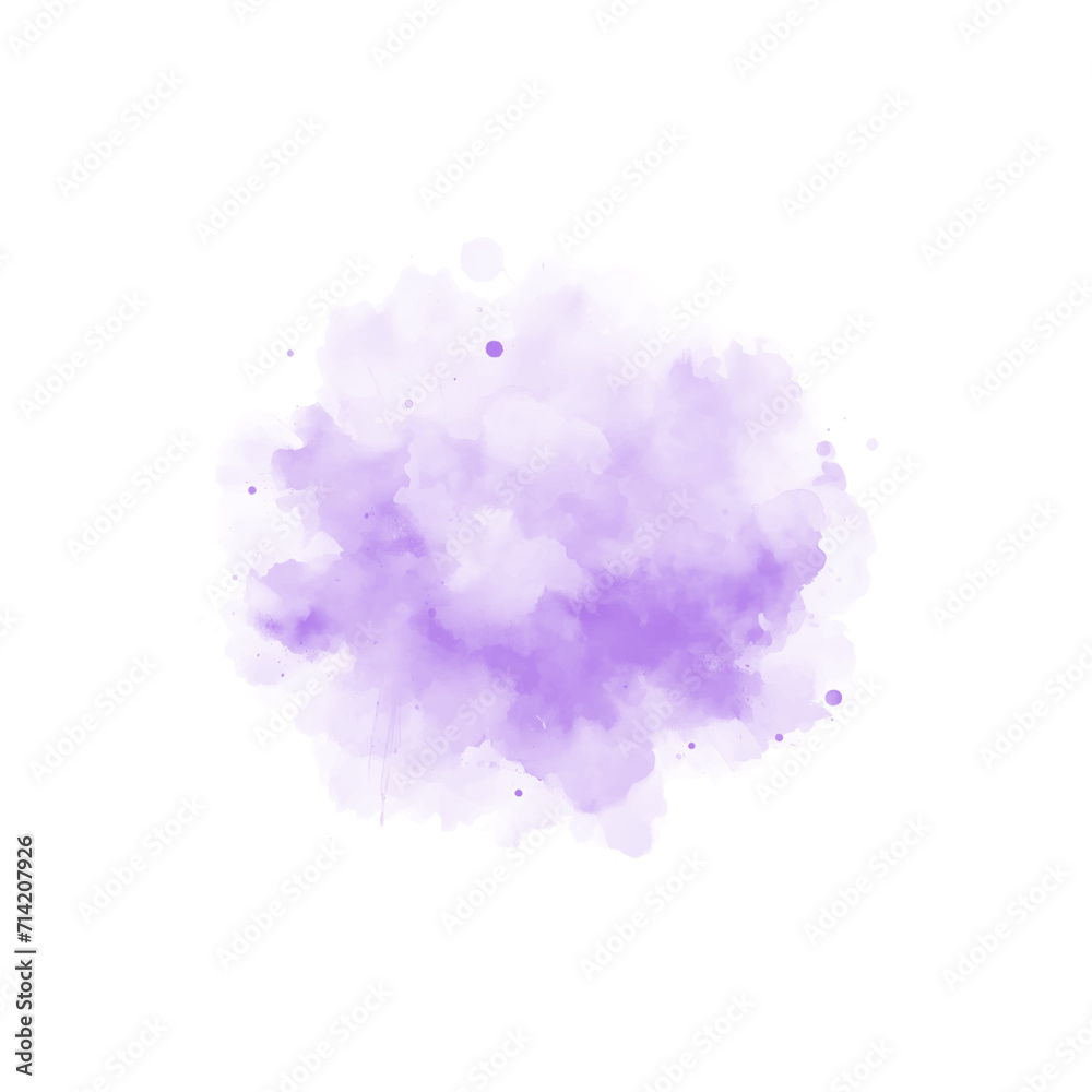 Abstract purple watercolor water splash on a white background. Vector ...