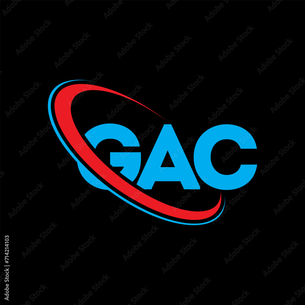 GAC logo. GAC letter. GAC letter logo design. Intitials GAC logo linked ...