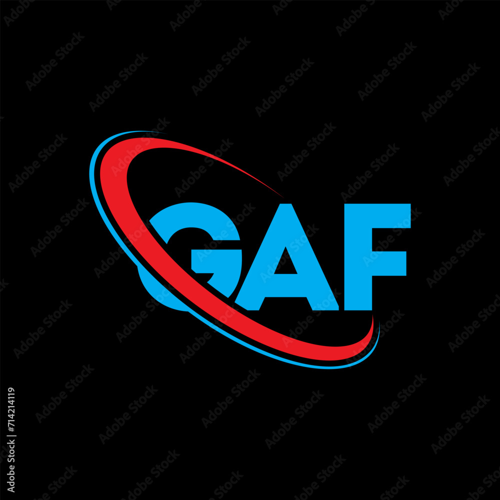 GAF logo. GAF letter. GAF letter logo design. Intitials GAF logo linked ...