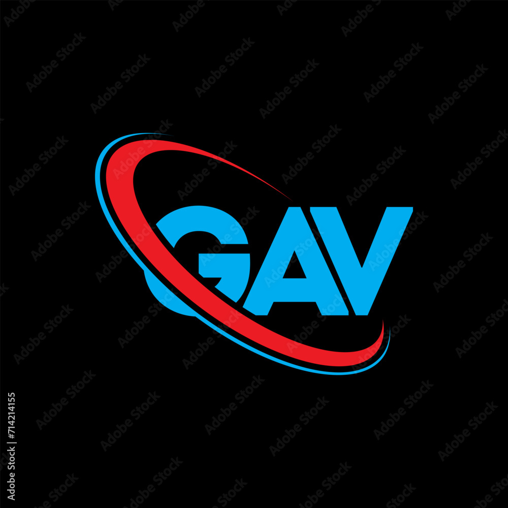 GAV logo. GAV letter. GAV letter logo design. Intitials GAV logo linked ...