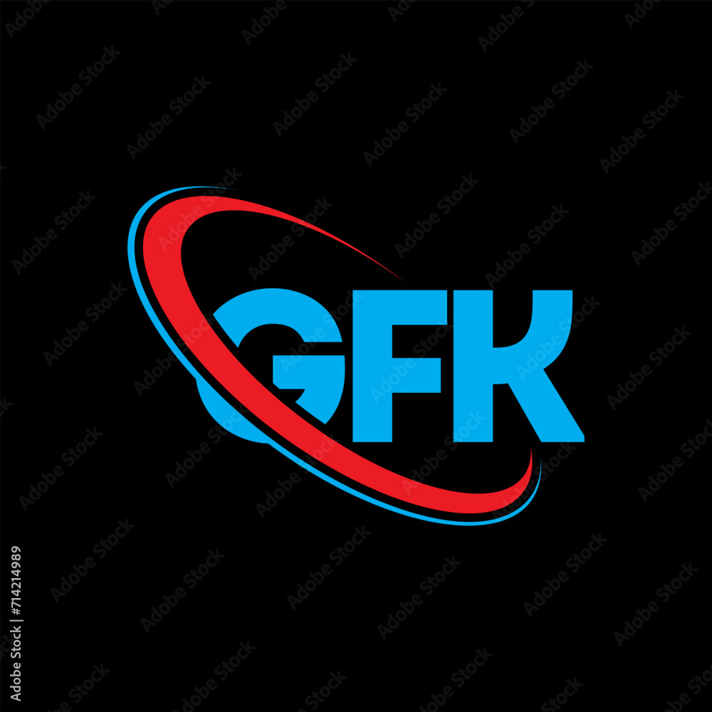 GFK logo. GFK letter. GFK letter logo design. Initials GFK logo linked ...