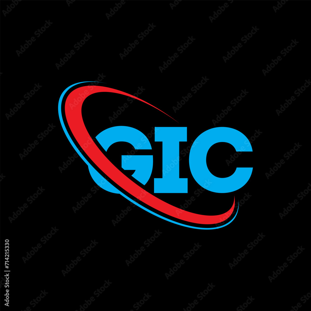GIC logo. GIC letter. GIC letter logo design. Initials GIC logo linked ...
