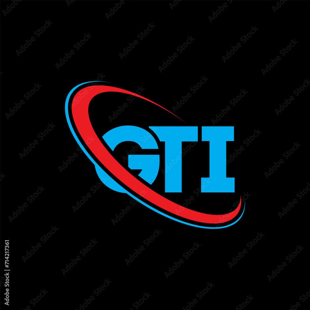 GTI logo. GTI letter. GTI letter logo design. Initials GTI logo linked ...