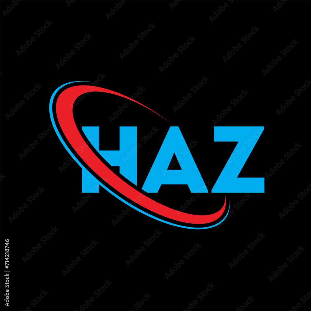 HAZ logo. HAZ letter. HAZ letter logo design. Intitials HAZ logo linked ...