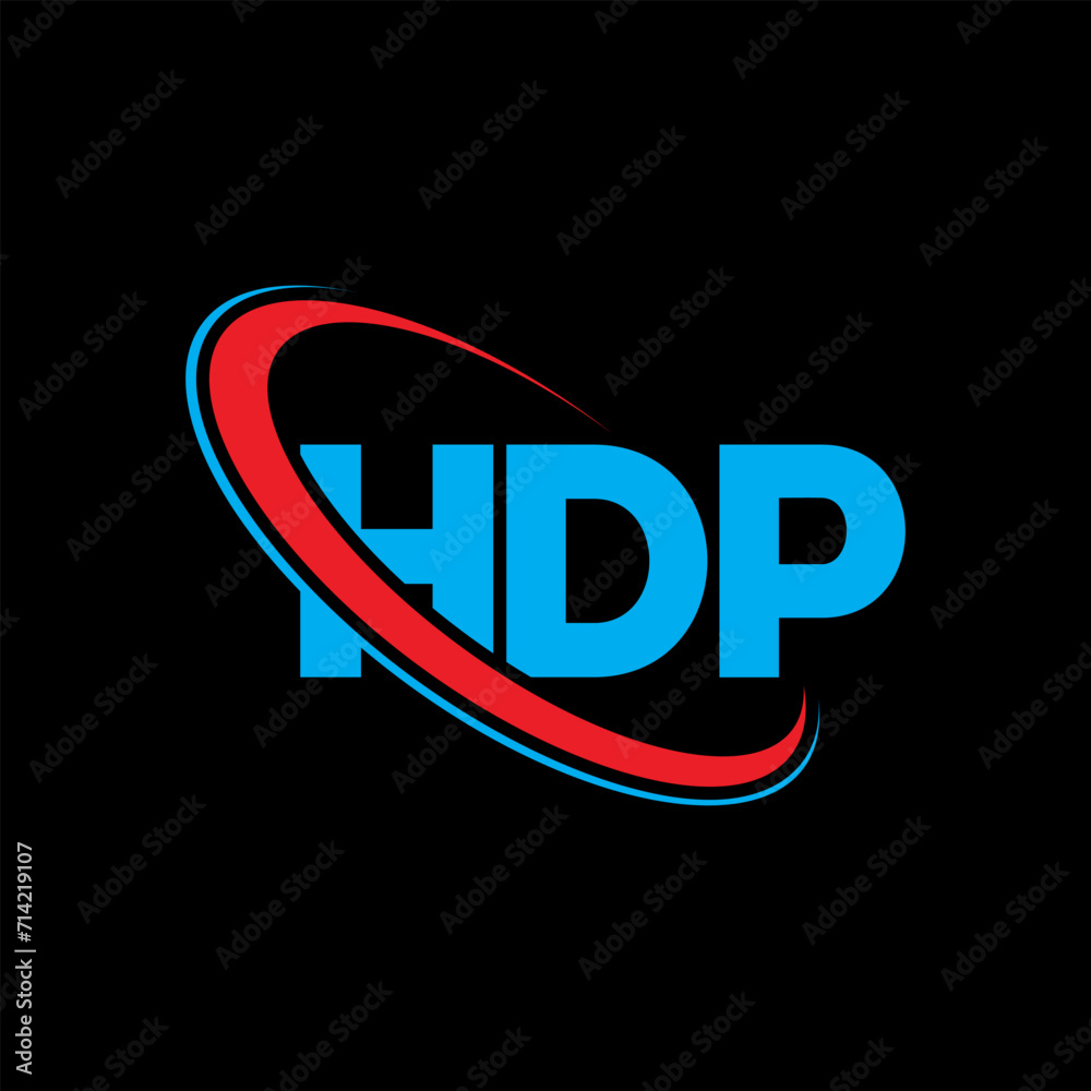 HDP logo. HDP letter. HDP letter logo design. Initials HDP logo linked ...