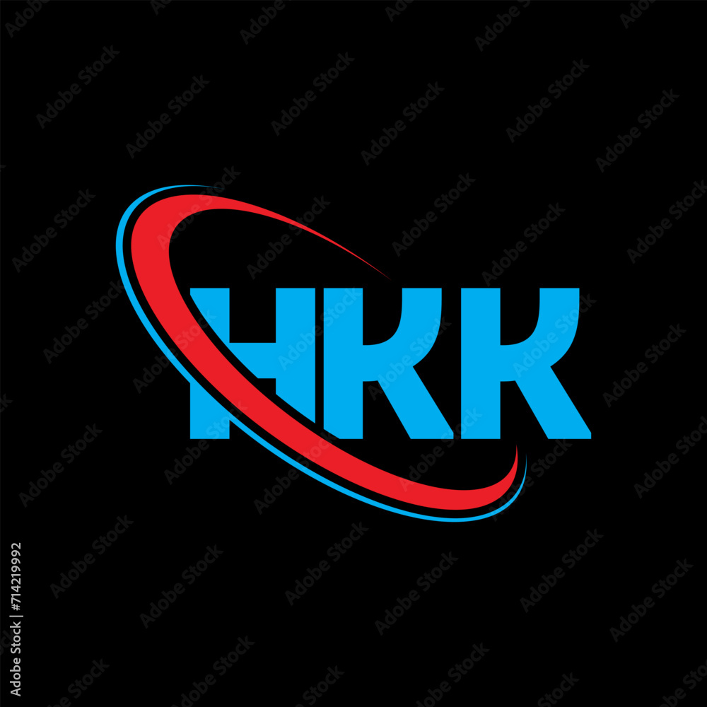 HKK logo. HKK letter. HKK letter logo design. Initials HKK logo linked ...