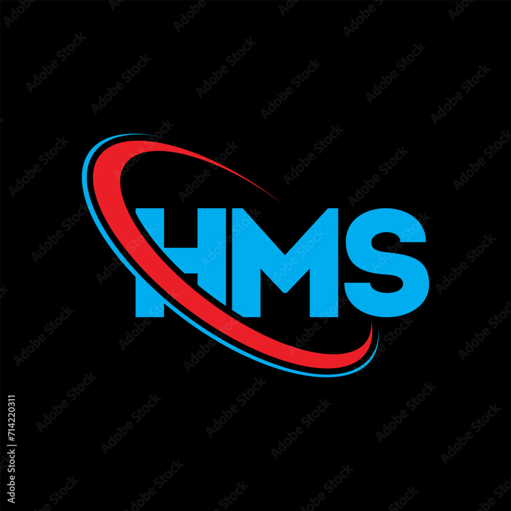 HMS logo. HMS letter. HMS letter logo design. Initials HMS logo linked ...