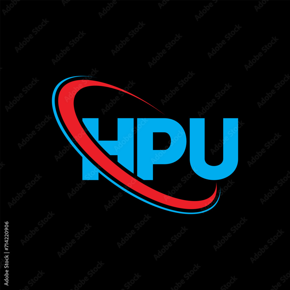 HPU logo. HPU letter. HPU letter logo design. Initials HPU logo linked ...