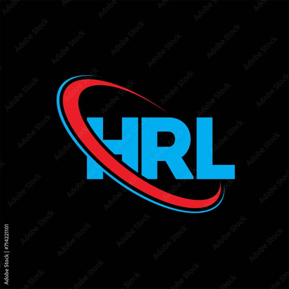 HRL logo. HRL letter. HRL letter logo design. Initials HRL logo linked ...