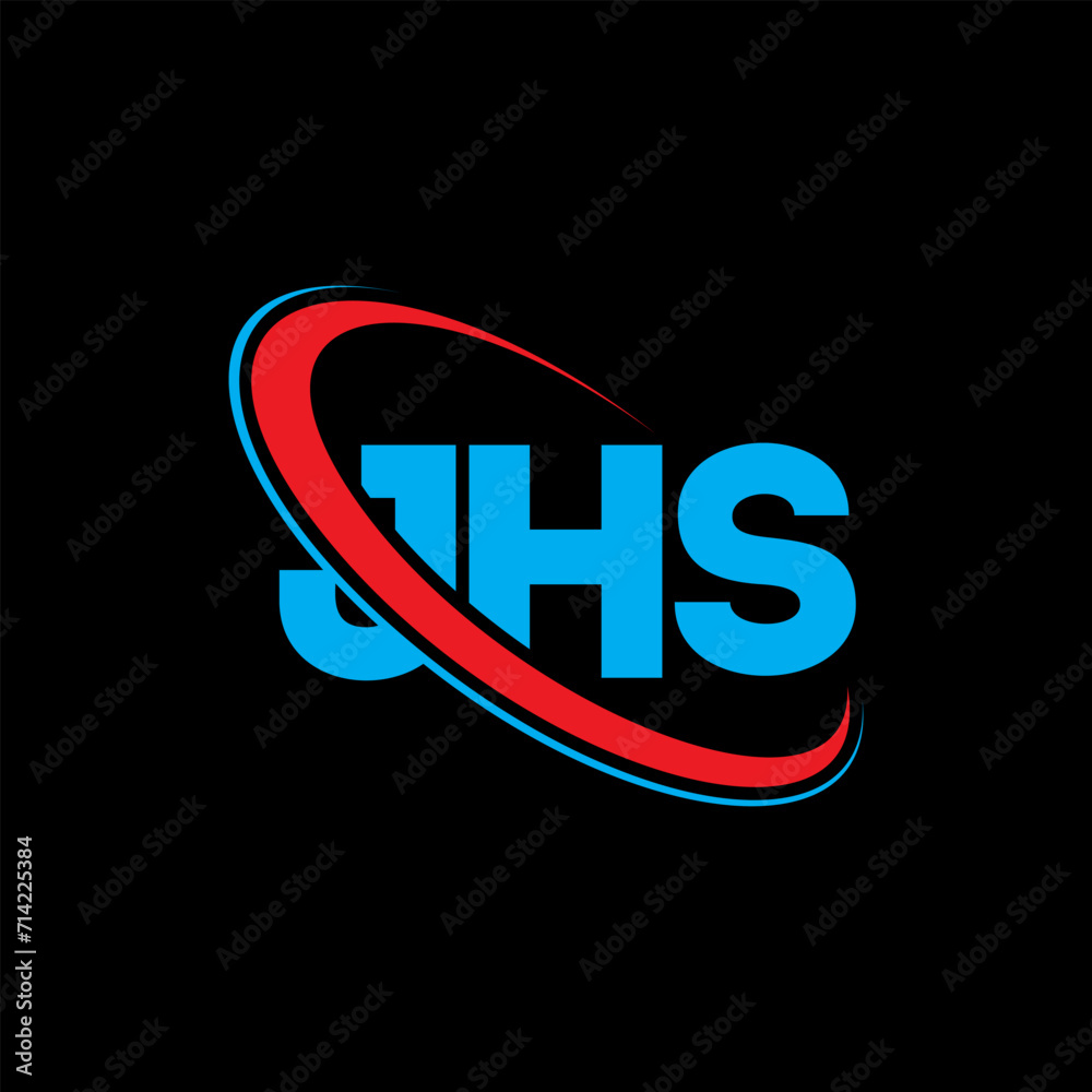 Vetor de JHS logo. JHS letter. JHS letter logo design. Initials JHS logo linked with circle and ...