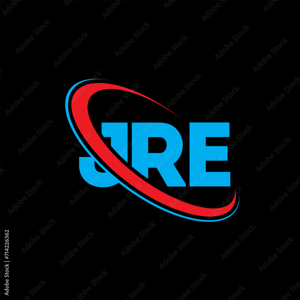JRE logo. JRE letter. JRE letter logo design. Initials JRE logo linked ...