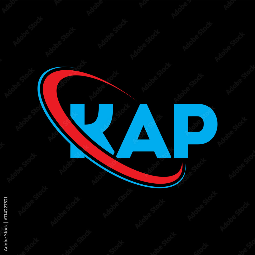 KAP logo. KAP letter. KAP letter logo design. Intitials KAP logo linked ...
