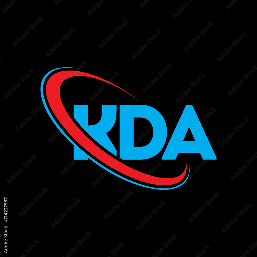 KDA logo. KDA letter. KDA letter logo design. Initials KDA logo linked ...