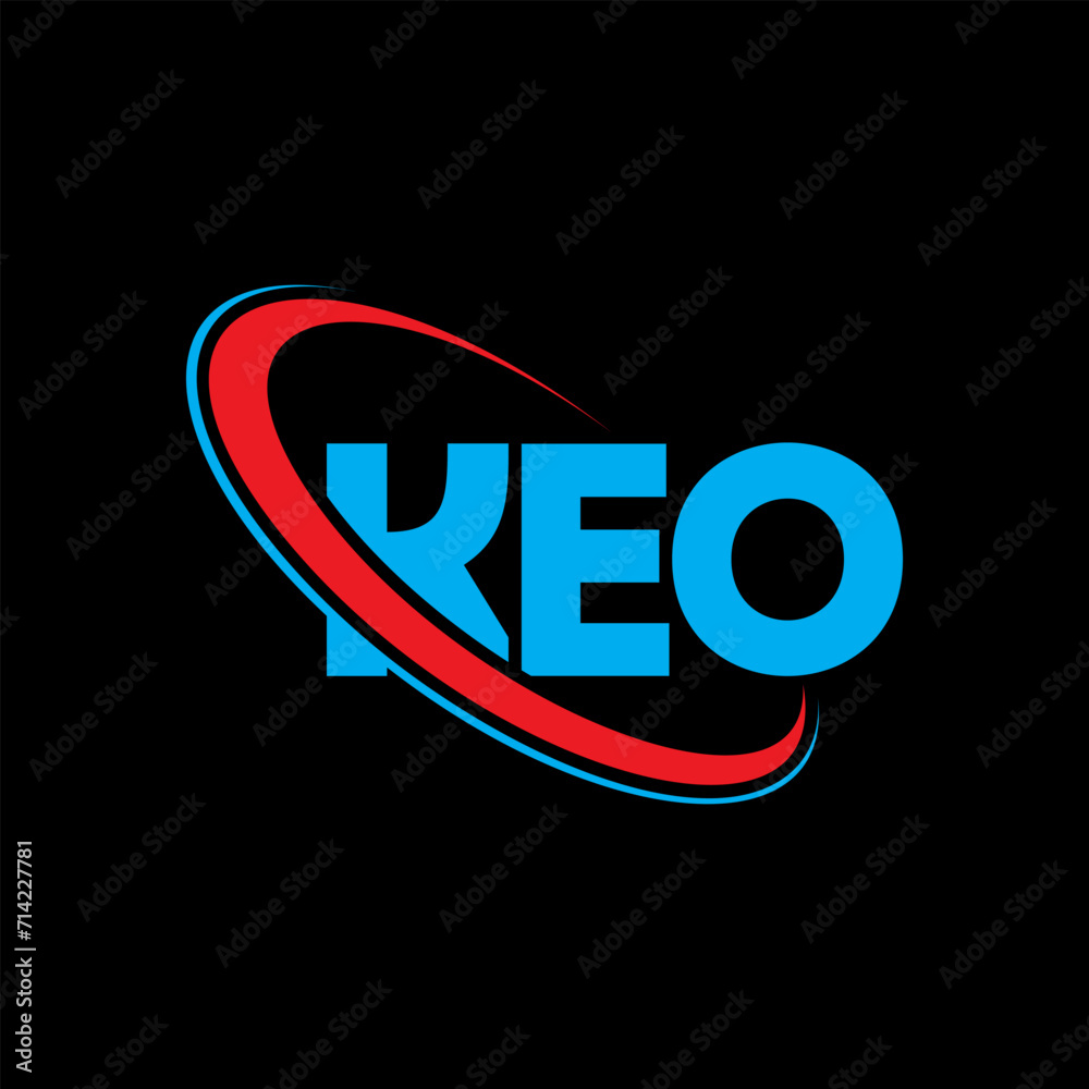 KEO logo. KEO letter. KEO letter logo design. Initials KEO logo linked ...