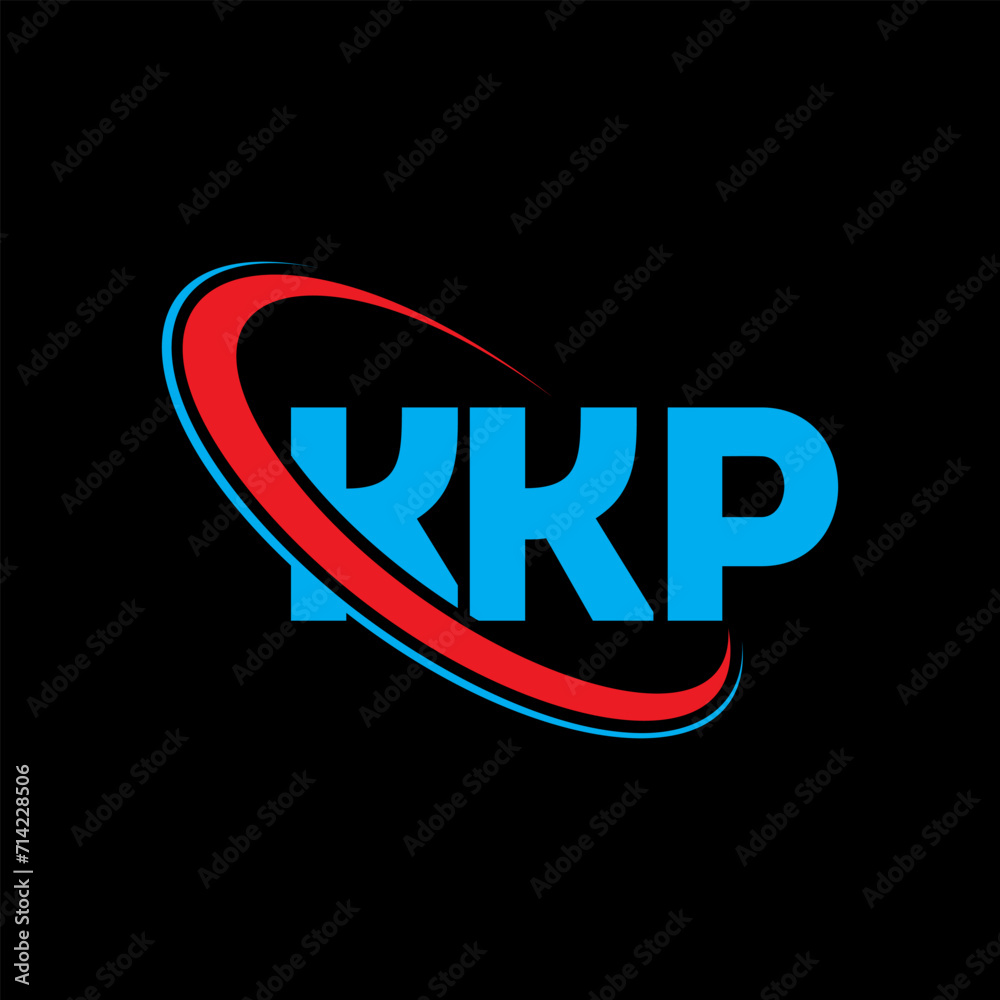 KKP logo. KKP letter. KKP letter logo design. Initials KKP logo linked ...