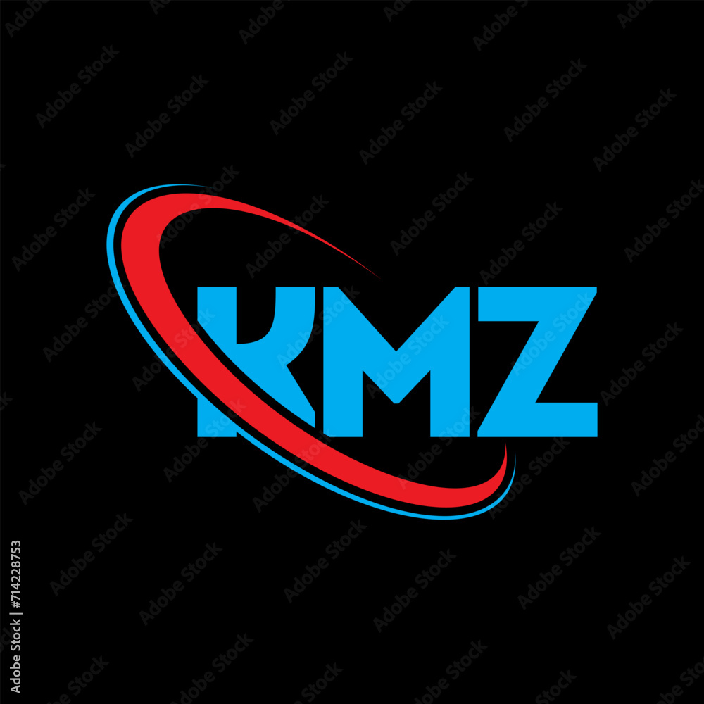 KMZ logo. KMZ letter. KMZ letter logo design. Initials KMZ logo linked ...