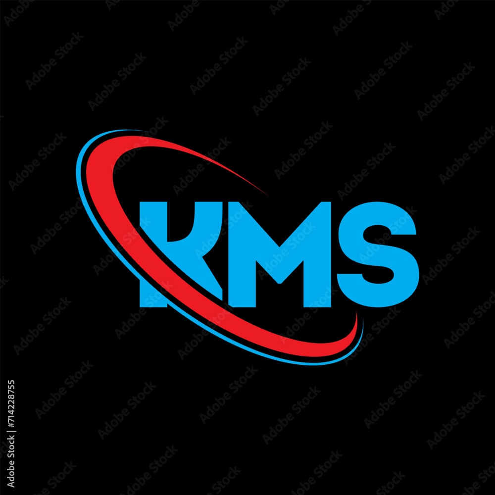 KMS logo. KMS letter. KMS letter logo design. Initials KMS logo linked ...