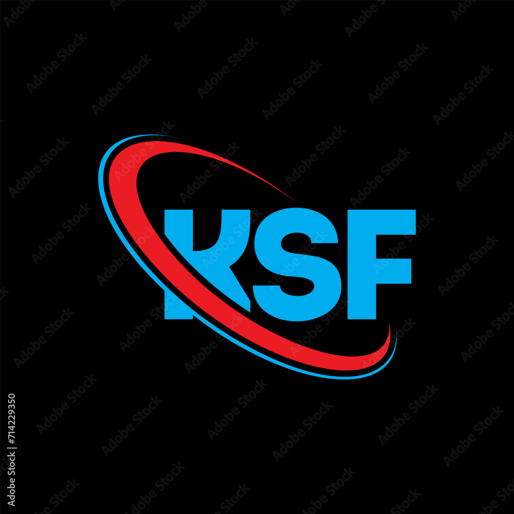 KSF logo. KSF letter. KSF letter logo design. Initials KSF logo linked ...
