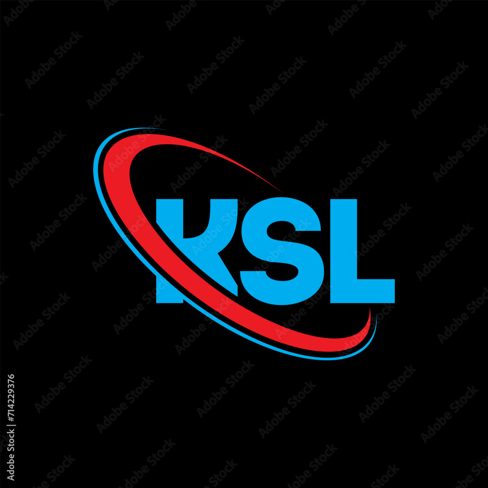 KSL logo. KSL letter. KSL letter logo design. Initials KSL logo linked ...
