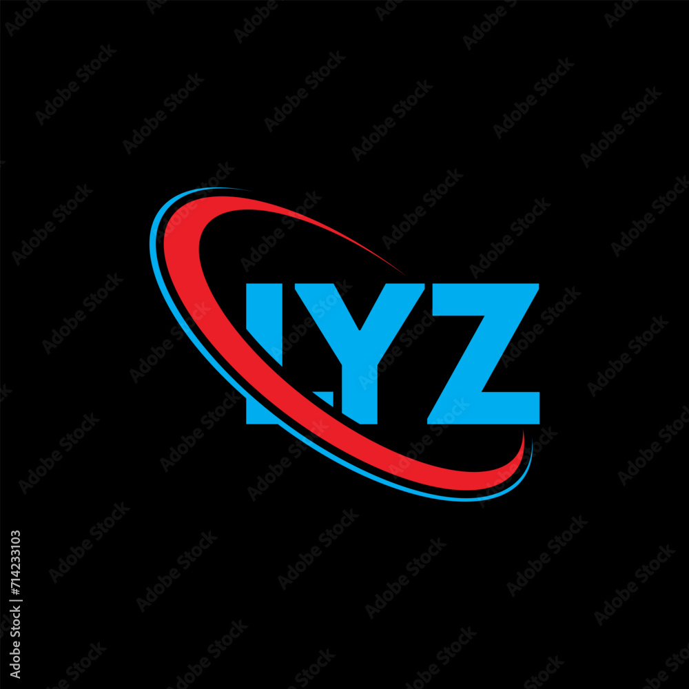 LYZ logo. LYZ letter. LYZ letter logo design. Initials LYZ logo linked ...