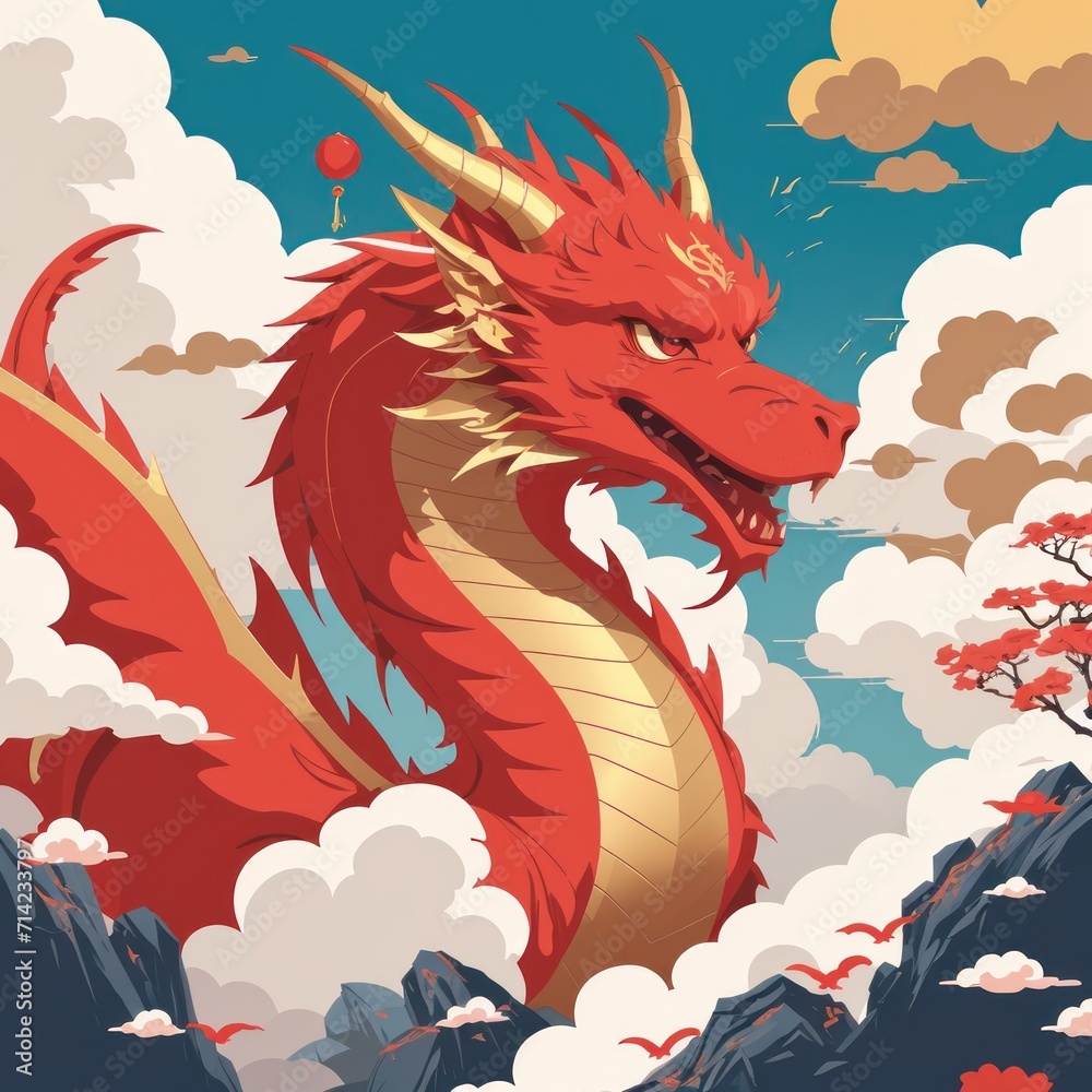 chinese new year, chinese style dragon statue, iconic dragon, wallpaper ...