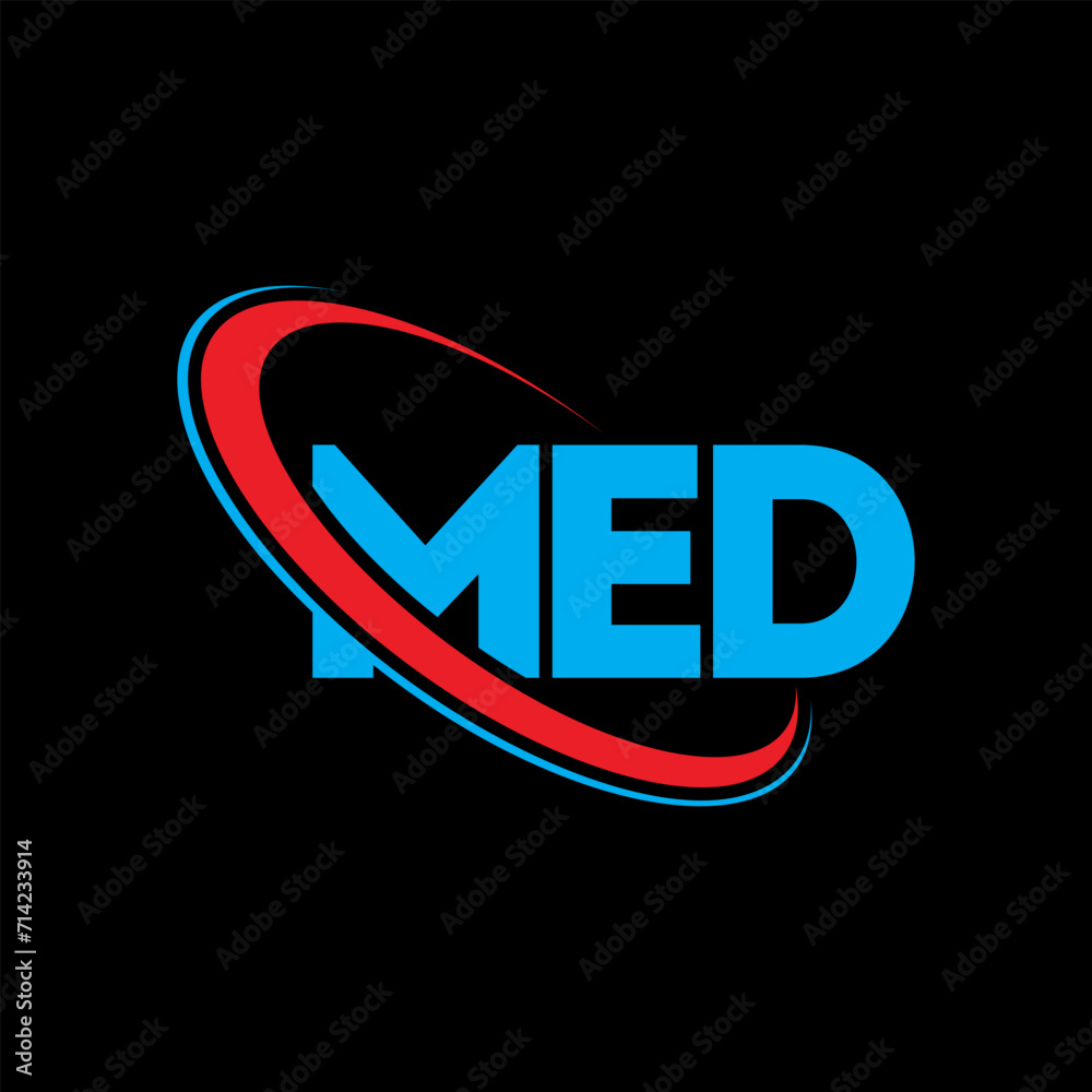 MED logo. MED letter. MED letter logo design. Initials MED logo linked ...
