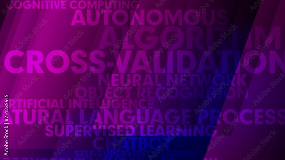 Technology and ai artificial intelligence abstract background with natural language processing ...