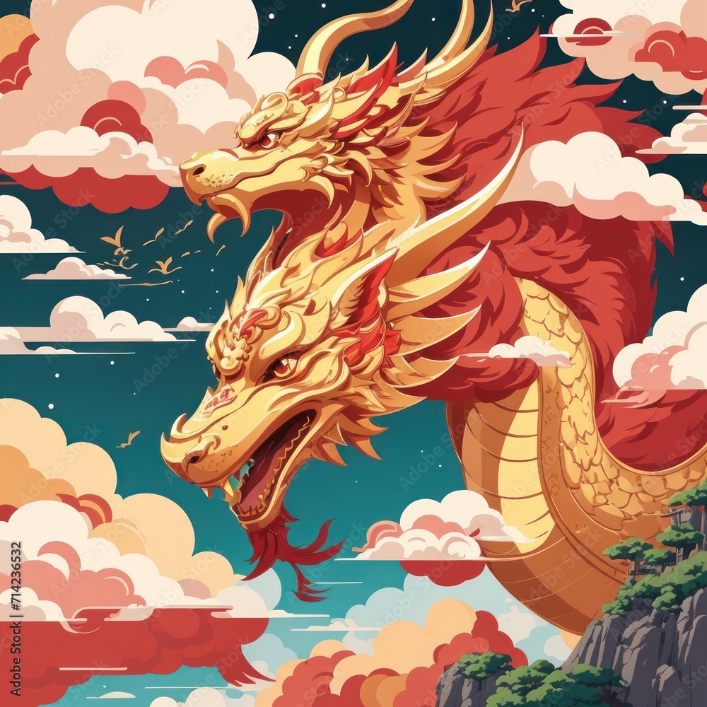 chinese new year, chinese style dragon statue, iconic dragon, wallpaper ...