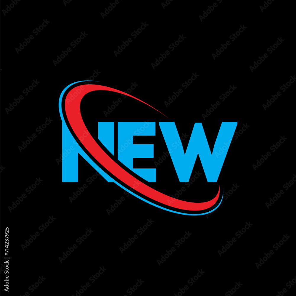 NEW logo. NEW letter. NEW letter logo design. Initials NEW logo linked ...