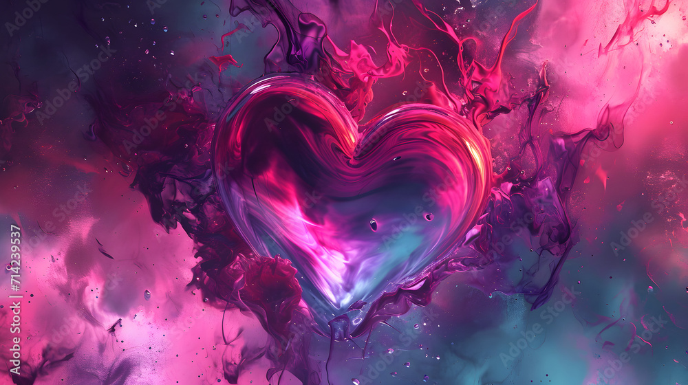 Floating Heart Shape in Mid-Air Captured as a Photograph Stock ...