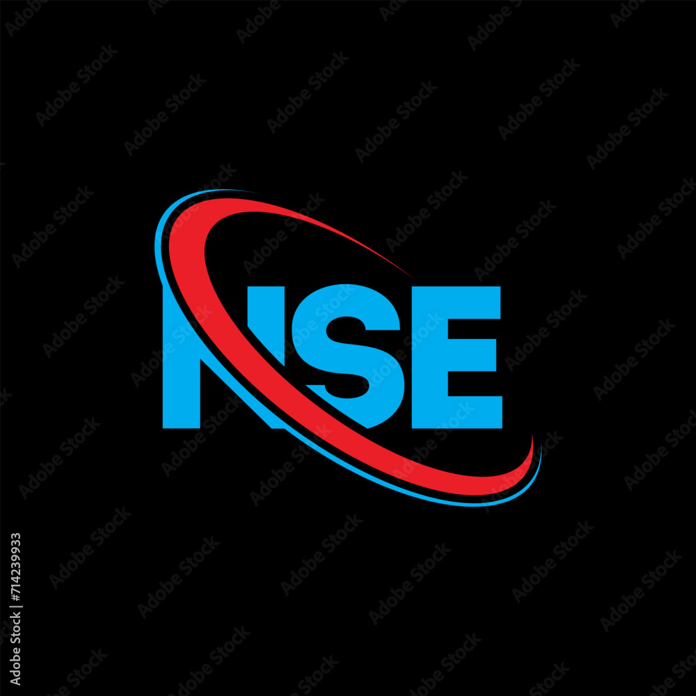 NSE logo. NSE letter. NSE letter logo design. Initials NSE logo linked ...