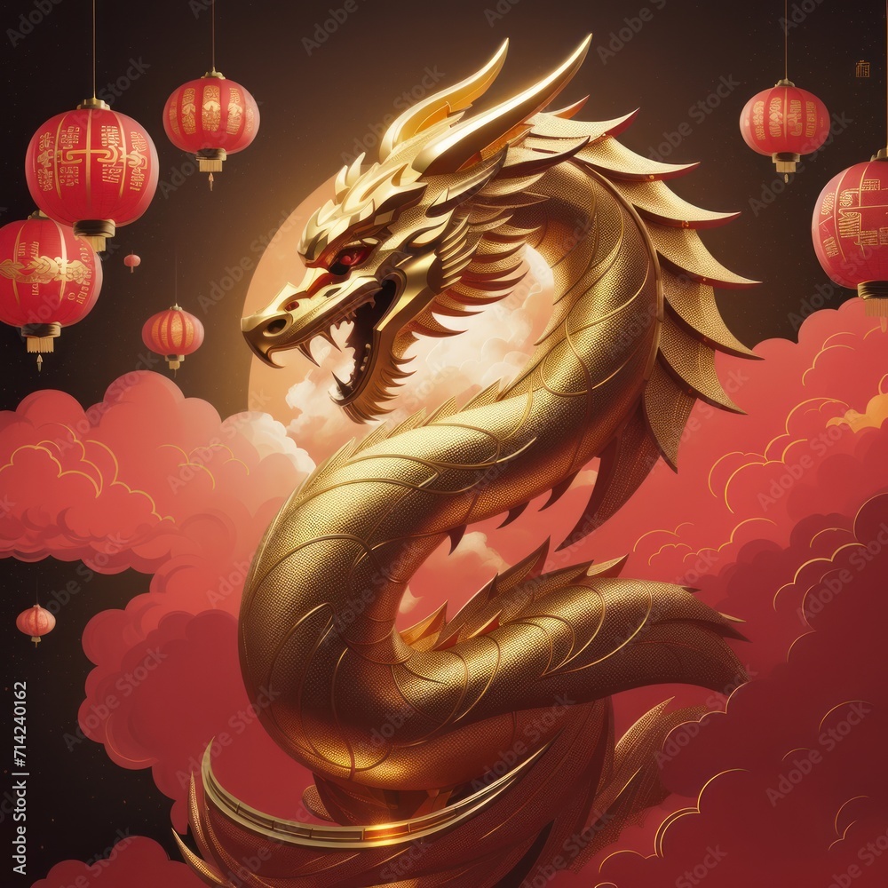 chinese new year, chinese style dragon statue, iconic dragon, wallpaper ...