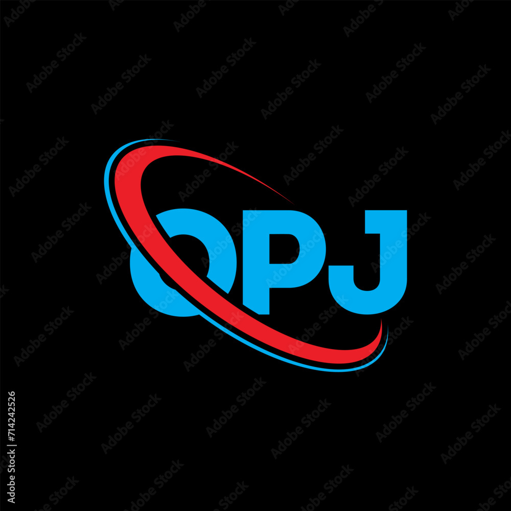 OPJ logo. OPJ letter. OPJ letter logo design. Initials OPJ logo linked ...