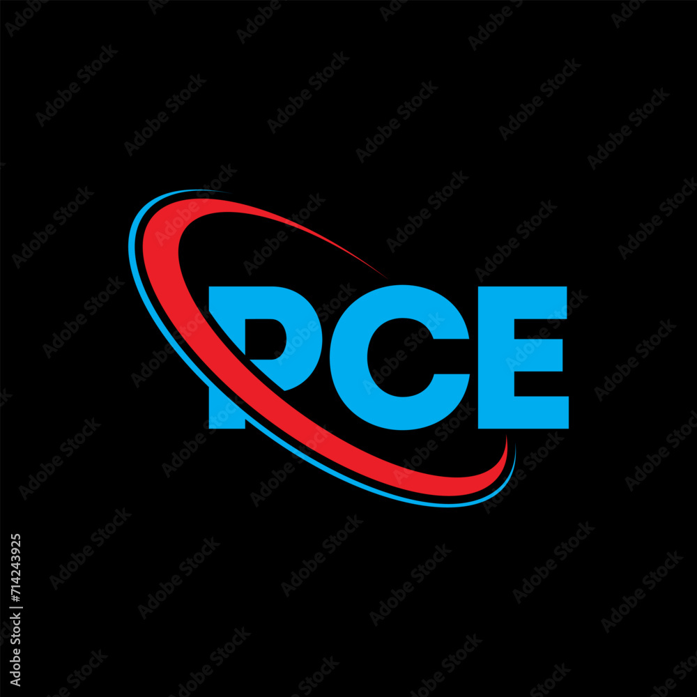 PCE logo. PCE letter. PCE letter logo design. Intitials PCE logo linked ...