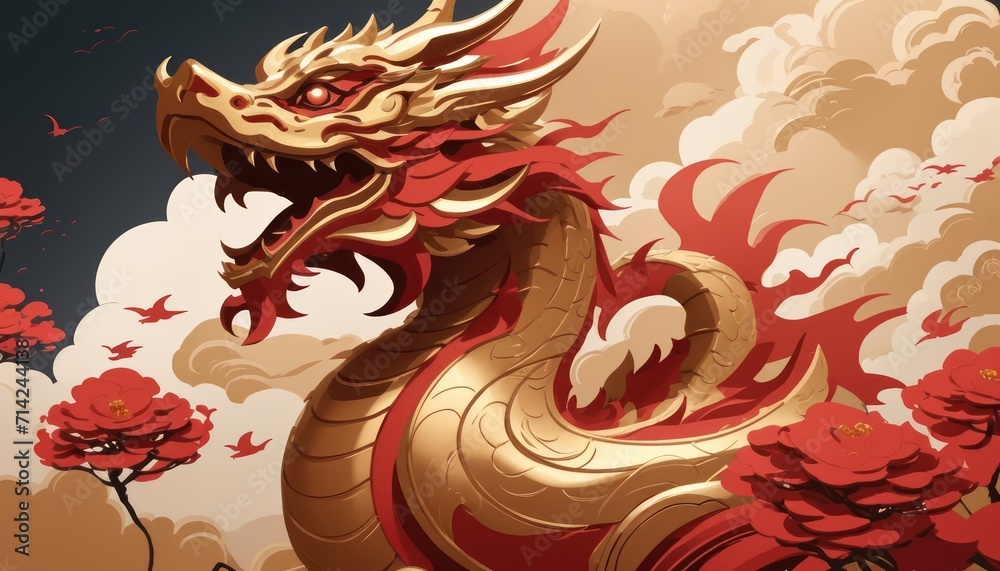 chinese new year, chinese style dragon statue, iconic dragon, wallpaper ...