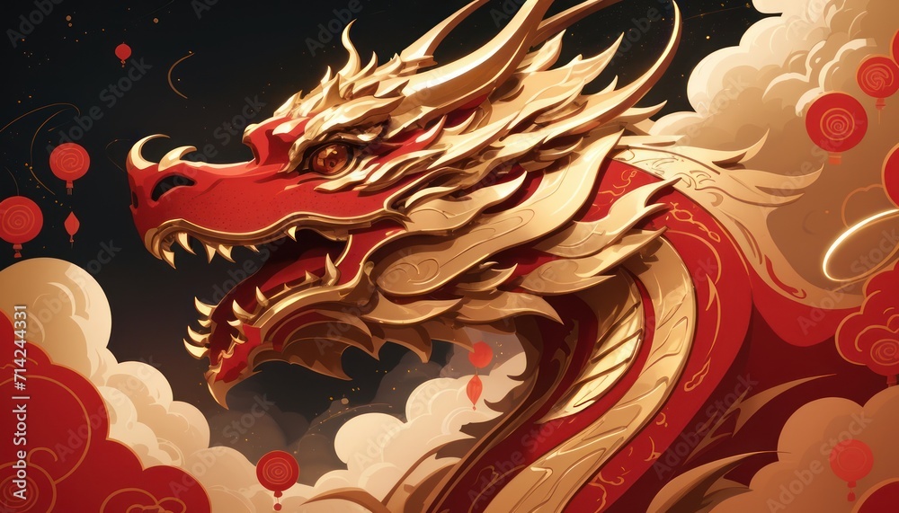 chinese new year, chinese style dragon statue, iconic dragon, wallpaper ...
