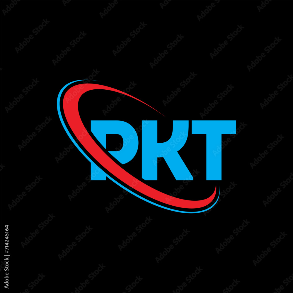 PKT logo. PKT letter. PKT letter logo design. Initials PKT logo linked ...
