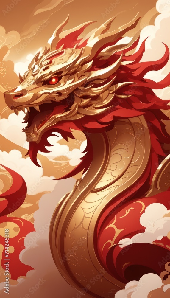 chinese new year, chinese style dragon statue, iconic dragon, wallpaper ...