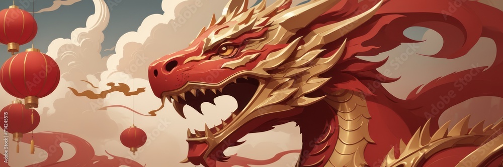 chinese new year, chinese style dragon statue, iconic dragon, wallpaper ...